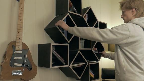 酷炫的变形书架,九宫格被玩出了花,在家就可以自己做!