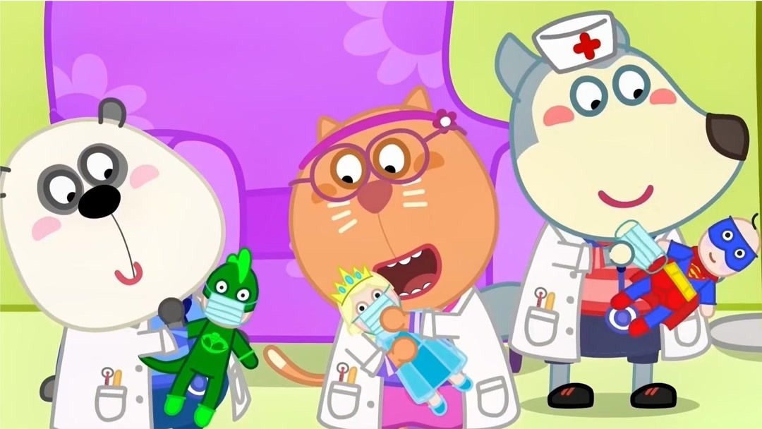   沃尔夫动画:宝宝被玩具传染了病毒,给玩具戴上口罩会有用吗?