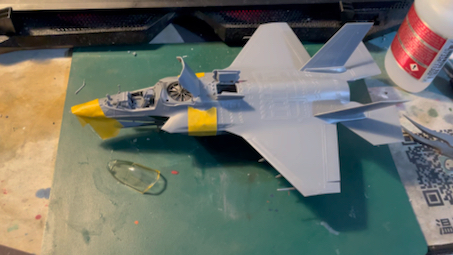 F35b模型制作进度汇报,不过得先停工了,没时间继续了