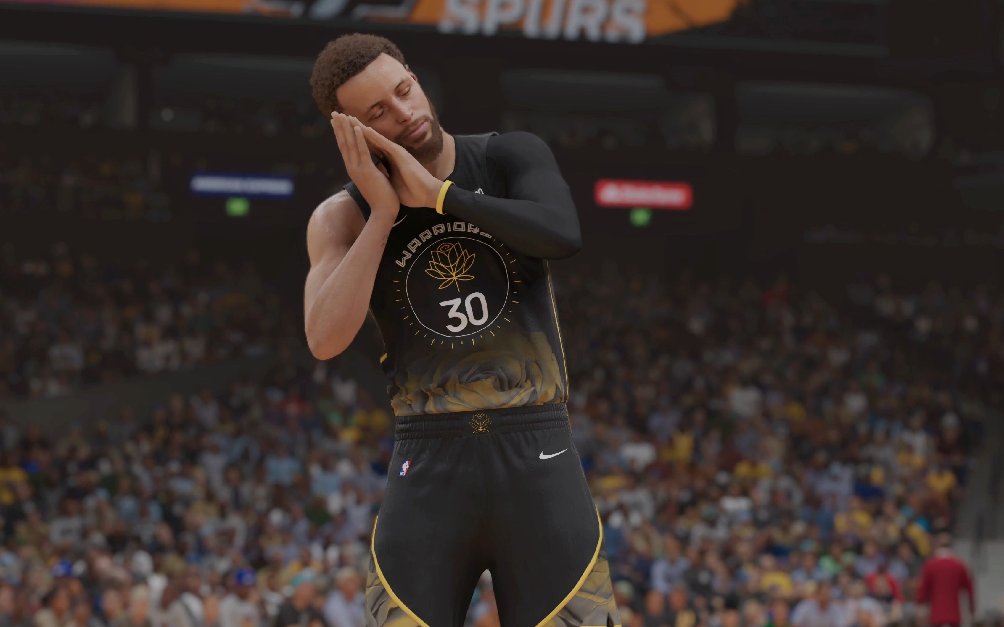NBA2K23次世代 库里复出对阵马刺 手感火热!