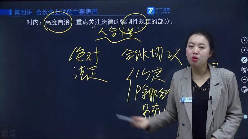2021中级会计经济法预先学:合伙企业法的主要思想(2)