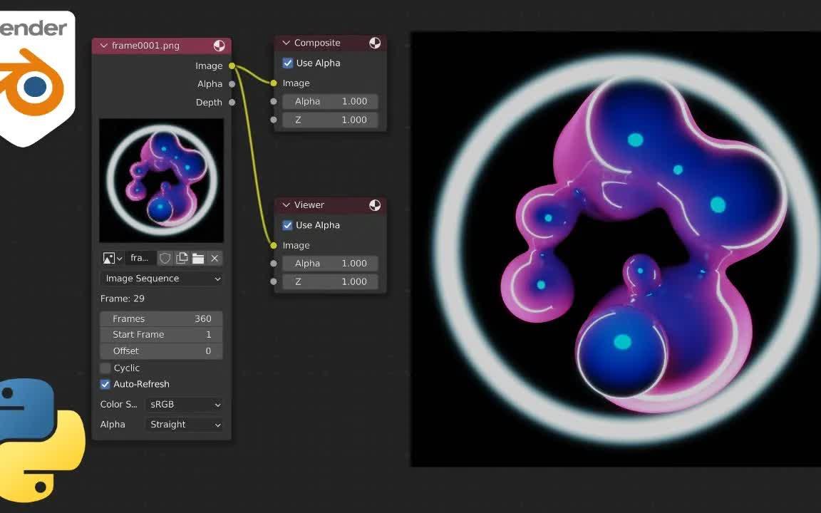 iBlender中文版插件教程用于 Blender 合成器的 Python:如何导入图像...
