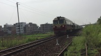 T8369次列车接近兴宁站(2016年8月7日)还有一节蓝色的RZ25Z