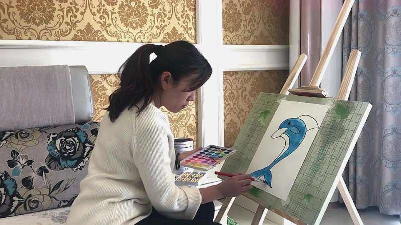 教你画漂亮的海豚,几分钟学会,小朋友都喜欢