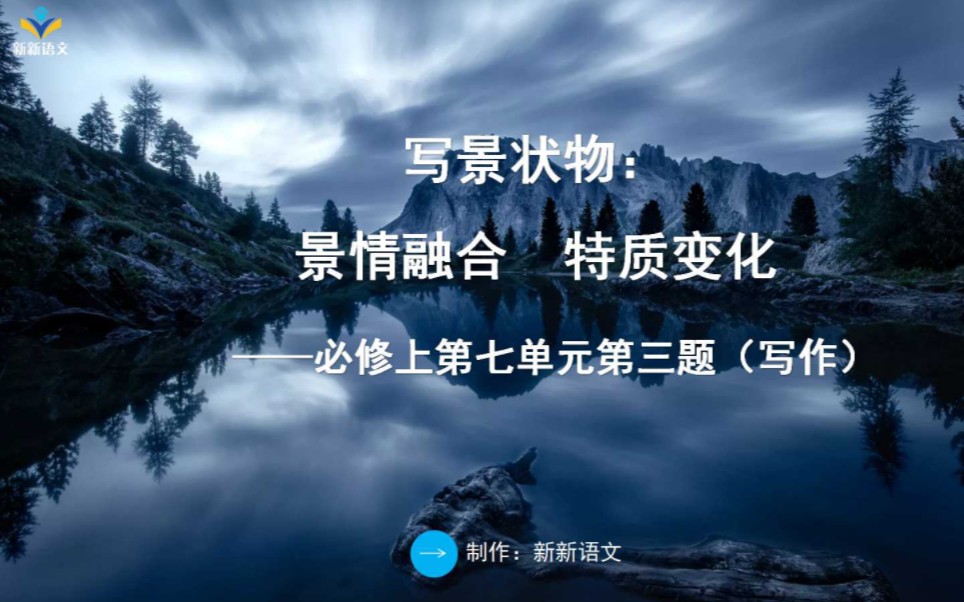 高中语文课件:必修上第七单元学习任务三“写景状物”