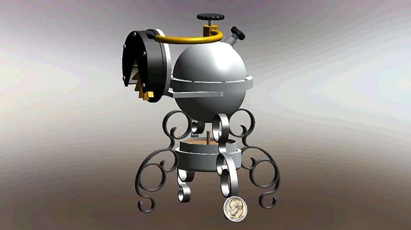 创意的蒸汽机模型,看看运行动画