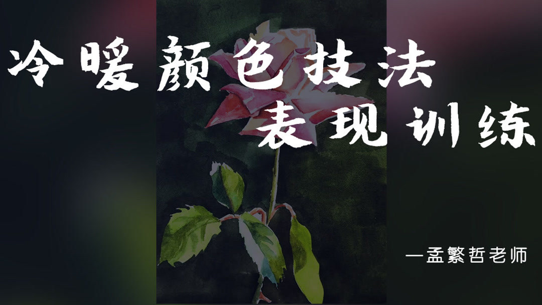 6.水彩花卉篇教程(冷暖颜色技法表现训练)—蔡海晨美术教育