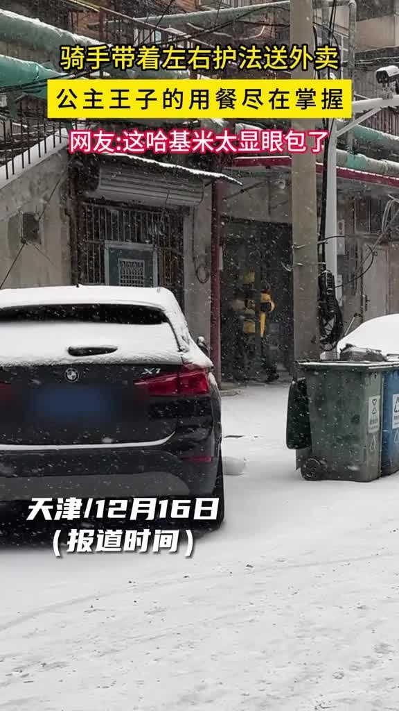 骑手送餐带着左右护法,外卖站点陪小猫长大