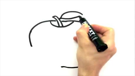 儿童启蒙早教:幼儿简笔画,被虫子吃掉的苹果