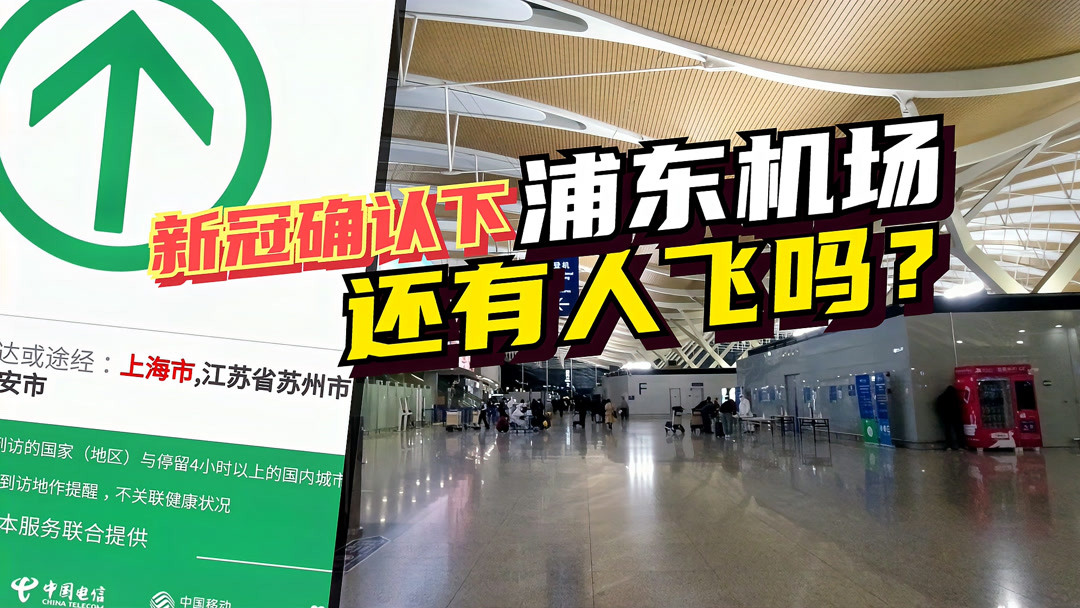 新冠确认下的上海浦东机场 还有人敢飞吗 行程码会红 健康码不变