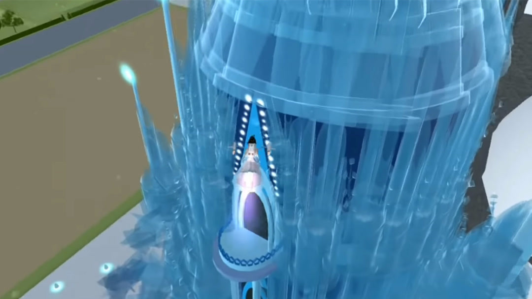 樱花校园模拟器:建造一座冰雪世界城堡!