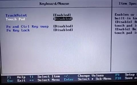 联想笔记本触控板BIOS关闭操作演示