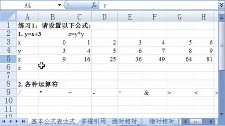 电子表格初步了解