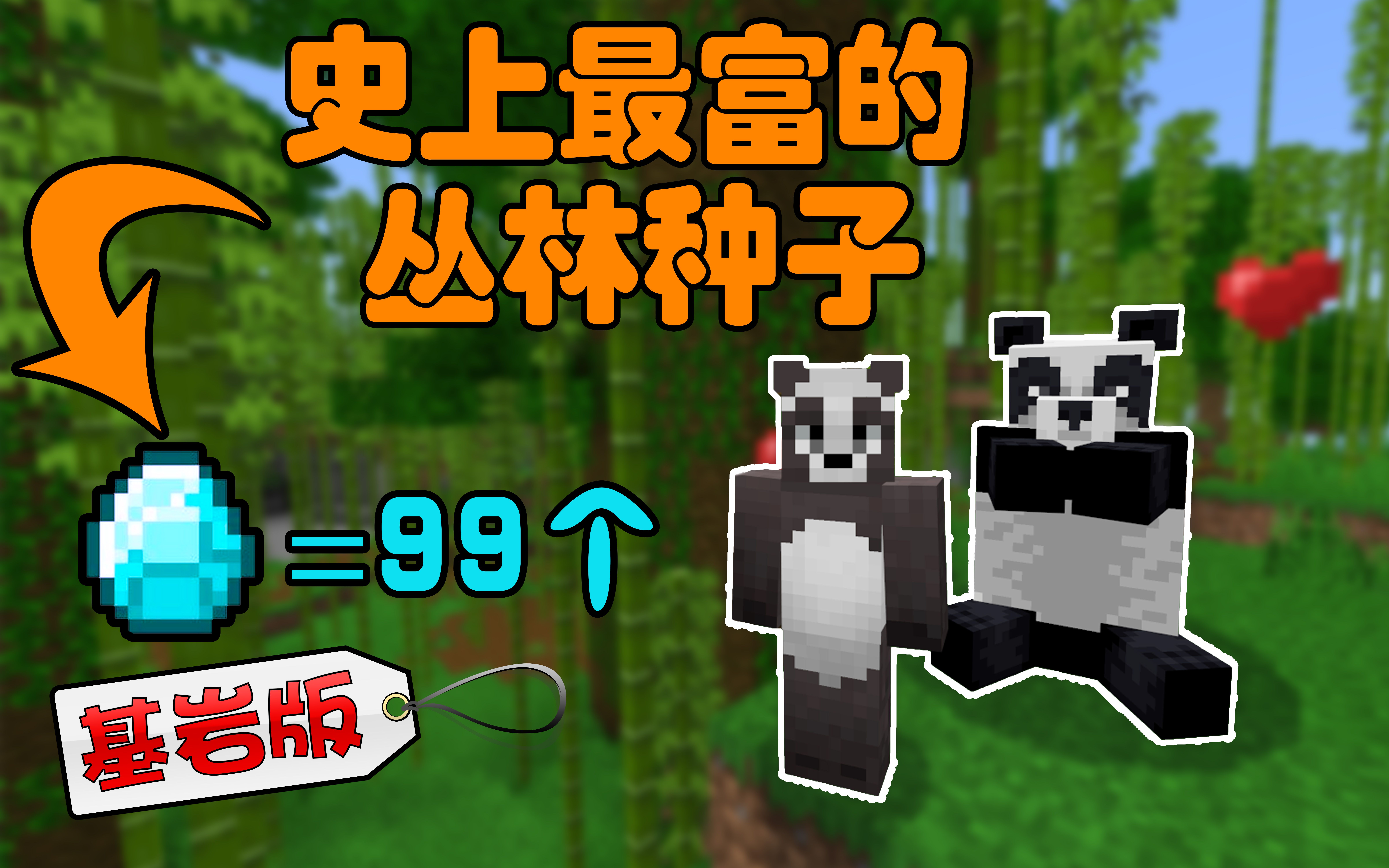 在Mc出生就有99个钻石的种子 最富有的丛林种子