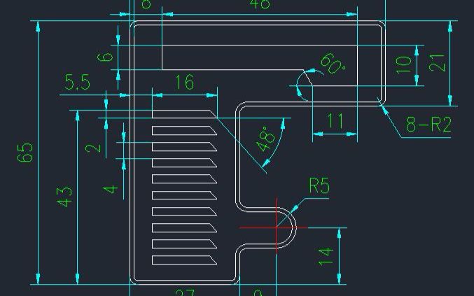 cad教程视频2011 cad教程视频2012 部落窝CAD018 二维案例之侧板