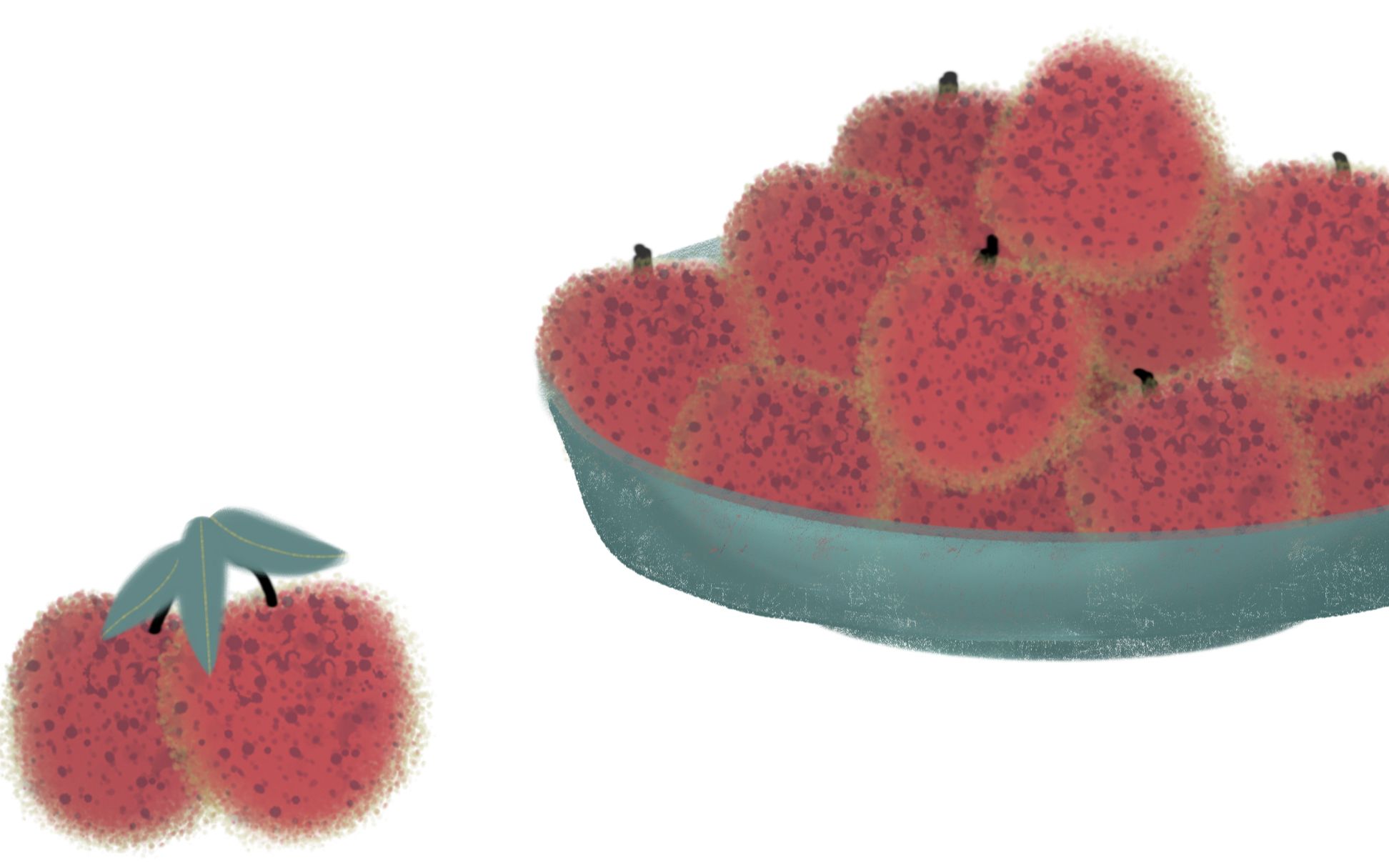 【双语国画】荔枝ߍ�~零基础教程(带讲解)
