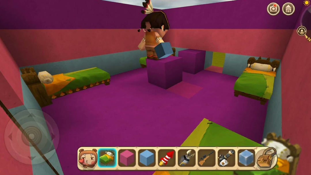 迷你世界:小萌妹搭建四人宿舍!