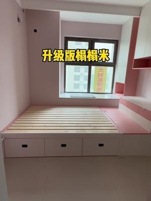 .透气,我们做了实木床板~#榻榻米 #儿童房 #公主房 #济南装修大刘团队