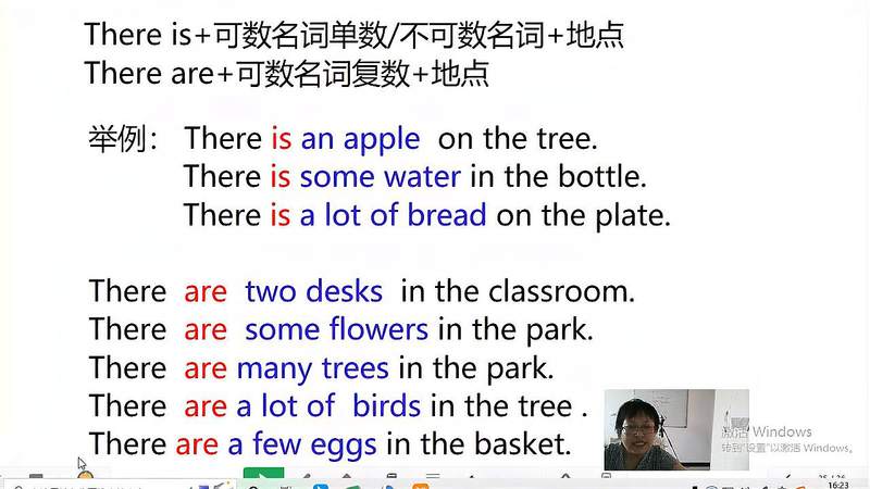 小学英语语法基础,Therebe句型的应用