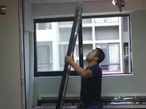 潮木匠门馆 黑色细边框玻璃隔断推拉门移门安装视频