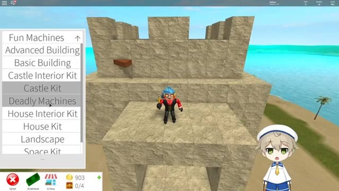 Roblox建造生存模拟器:造怪兽堡垒城堡!头号玩家大乱斗!小格解说