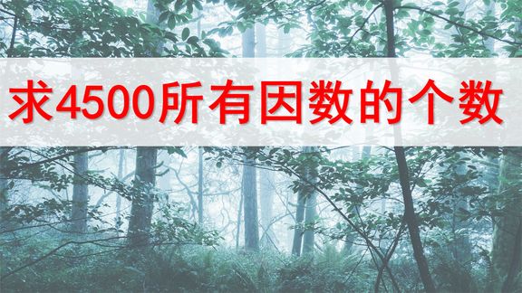 初中数学:练好基本功,三分钟教你如何求一个数所有因数的个数