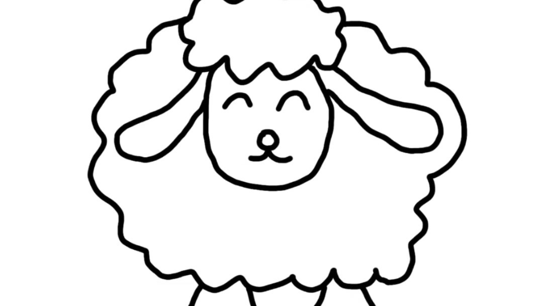 简笔画入门1000例之动物篇,教你如何快速学会画可爱的小绵羊