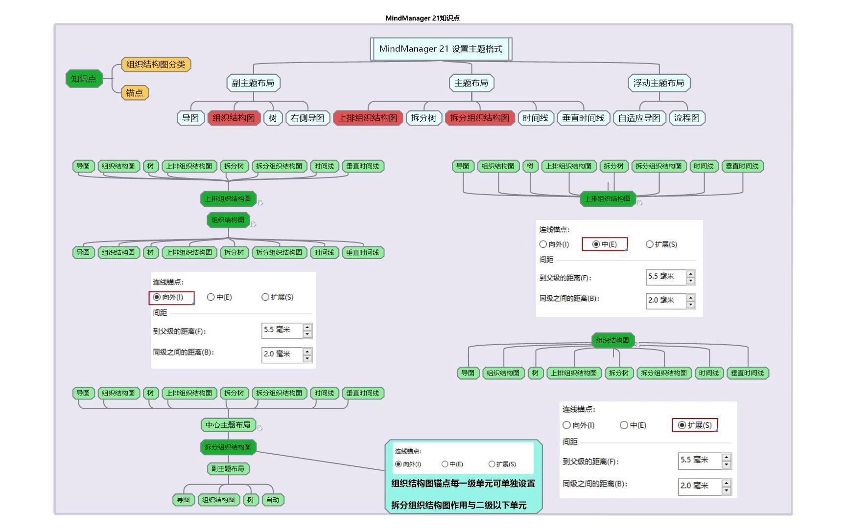 MindManager 21 主题布局类别样式(组织结构图) MindManager 思维