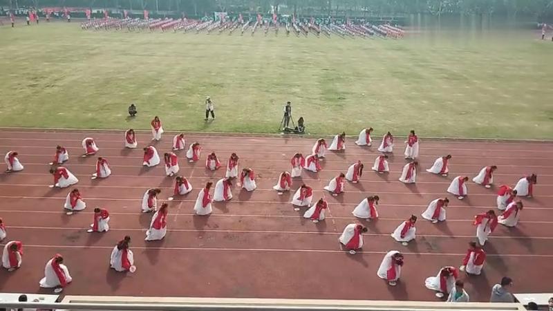 郑州师范学院2019年运动会花束队表演