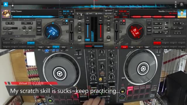 VirtualDJ(中文)教學(50) DDJ-RB MIDI Controller Scratch Practice 1shit