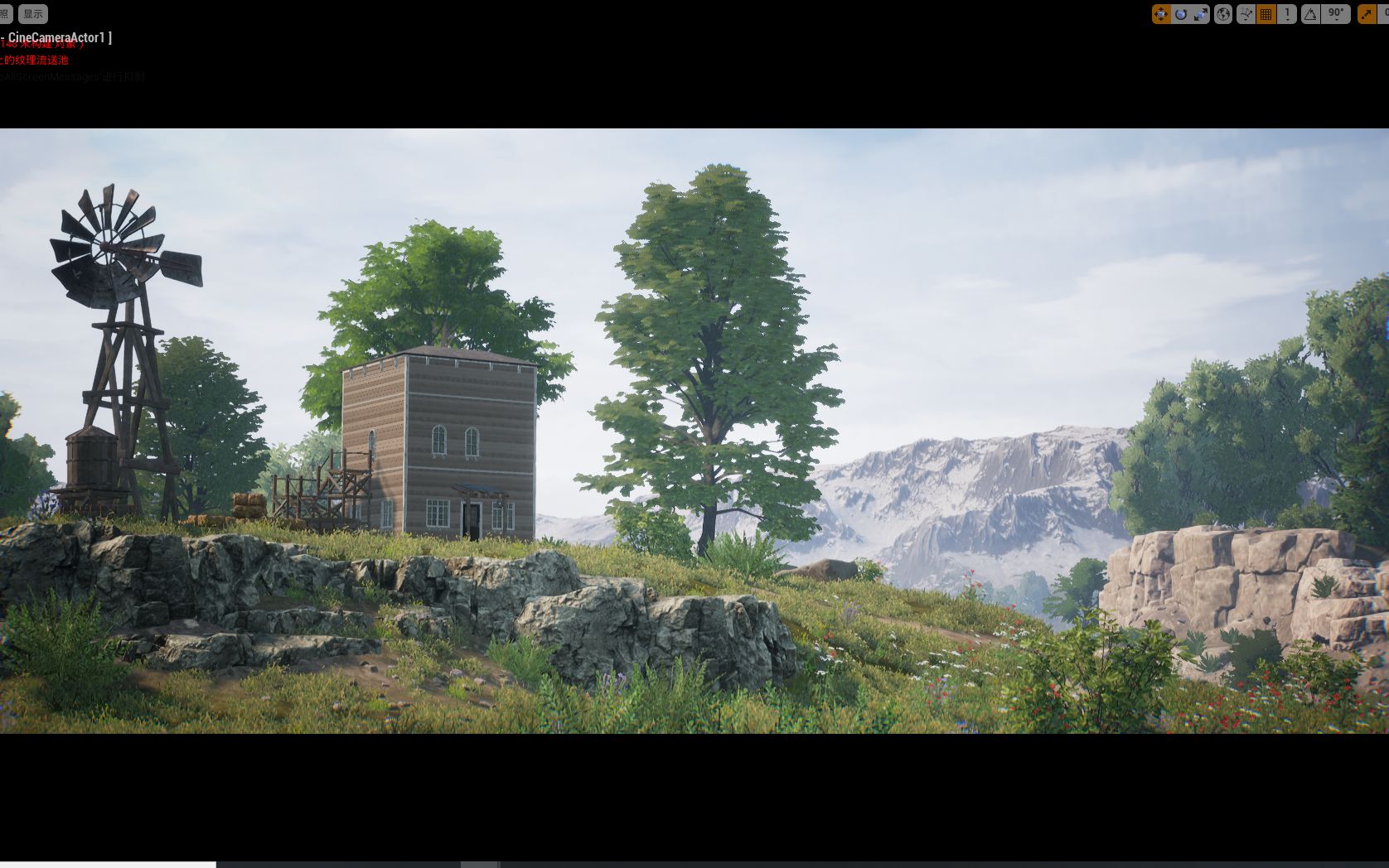 【UE4地编】开放世界自制作品_瓦伦丁小镇