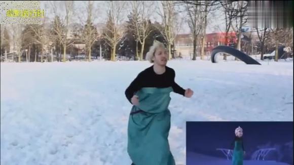外国小哥超形象模仿《冰雪奇缘Let It Go》