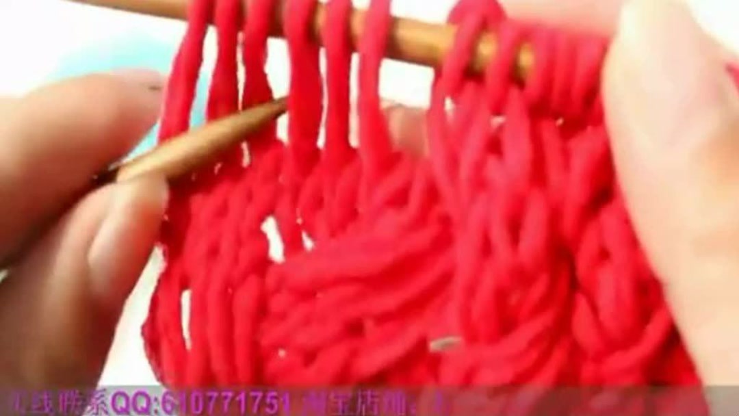 手工针织编织 围巾的织法视频教程 织围巾的花样视频教