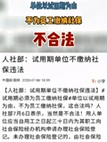 人社部:试用期单位不缴纳社保违法