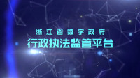 浙江数字政府行政执法监管平台-宣教片
