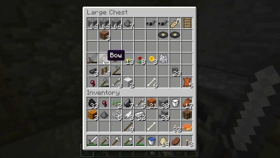 我的世界之提高自己的生存率得制作弓和箭