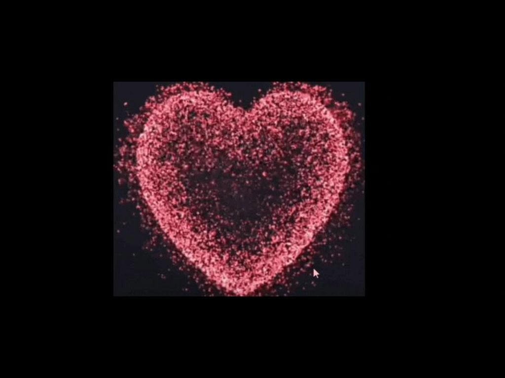 红月与爱心代码,动态图片