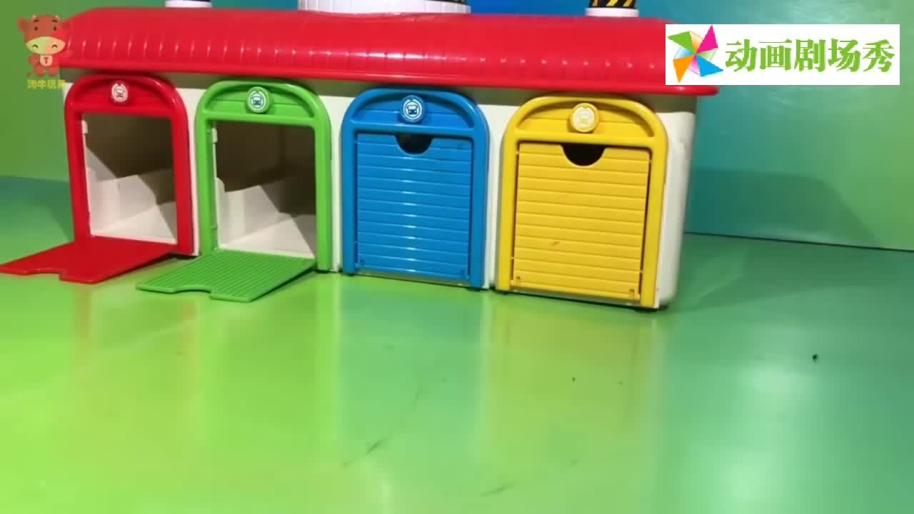 彩色大卡车积木拼装玩具