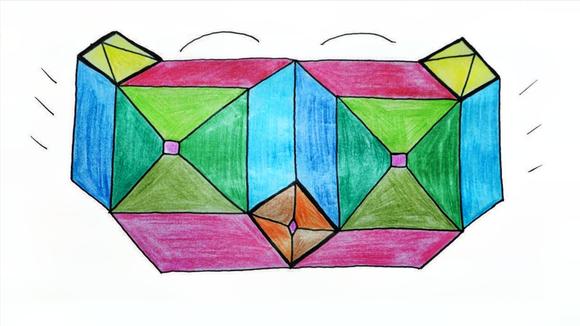 几何艺术好漂亮的猫头鹰