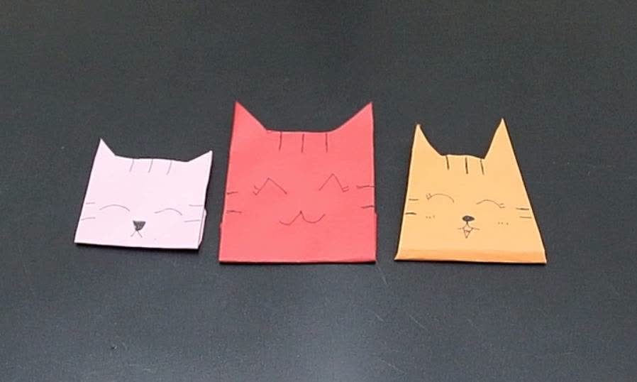 折纸视频之小猫信封,制作简单易学,孩子看看就会