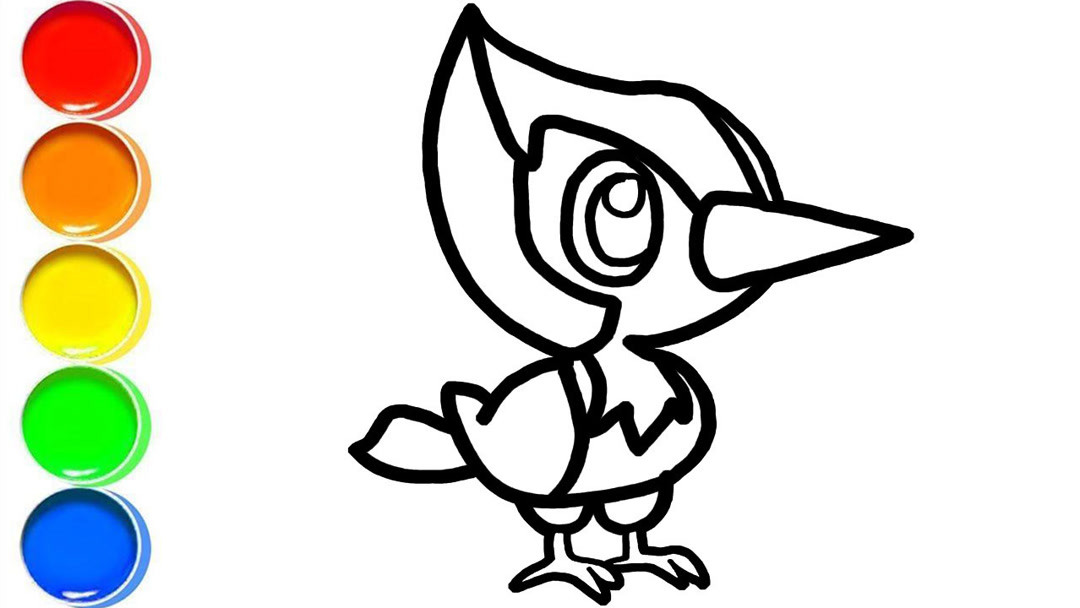 如何快速的画一只小鸟,真是太简单了