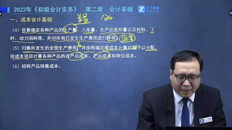 2022初级会计实务精讲:第二章第六节 成本与管理会计基础(3)