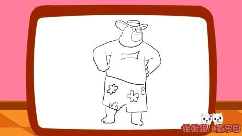 可爱的小女孩卡通简笔画1