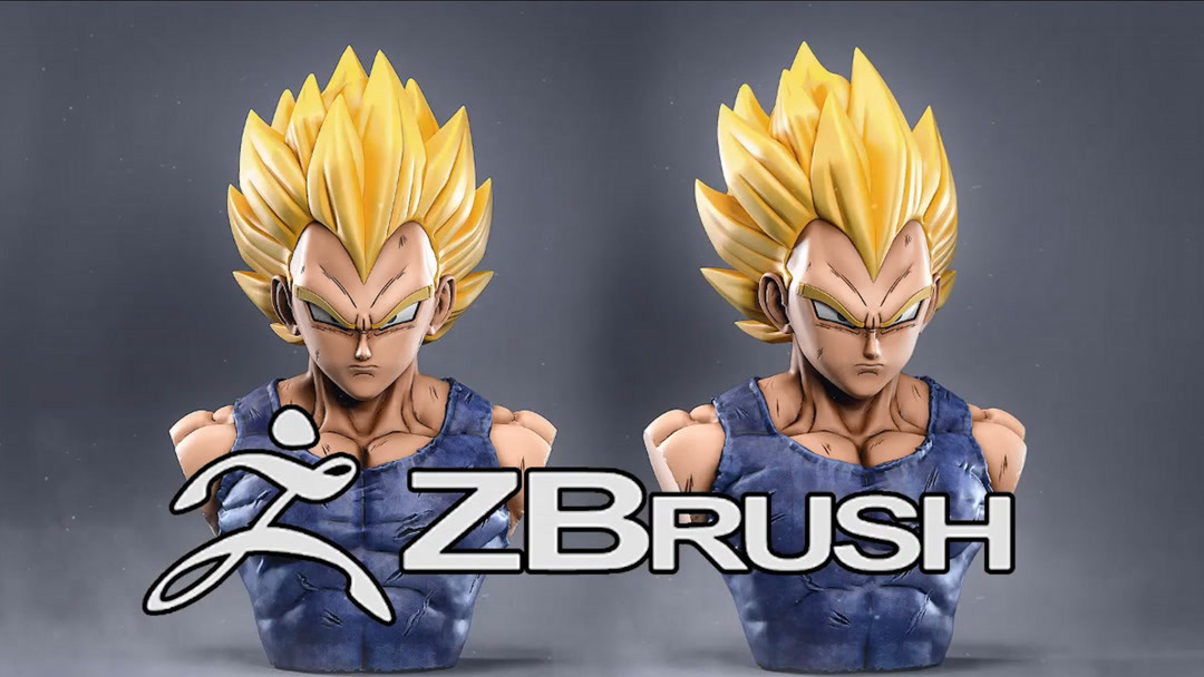 【3D建模】龙珠贝吉塔模型制作全过程,Zbrush教程,游戏建模学习