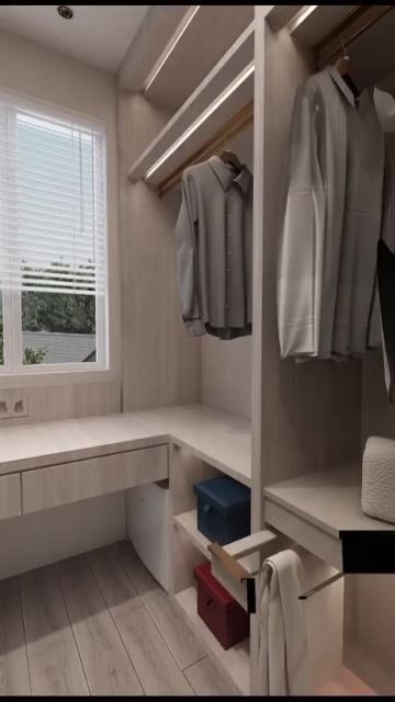 想要每天换衣服时心情美滋滋,衣帽间可以这样来设计,分配布局合理,宽敞又明亮