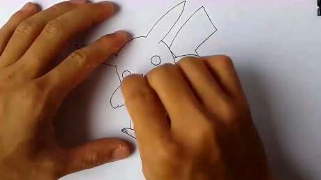 太萌啦!亲手画一个跳起来的皮卡丘!