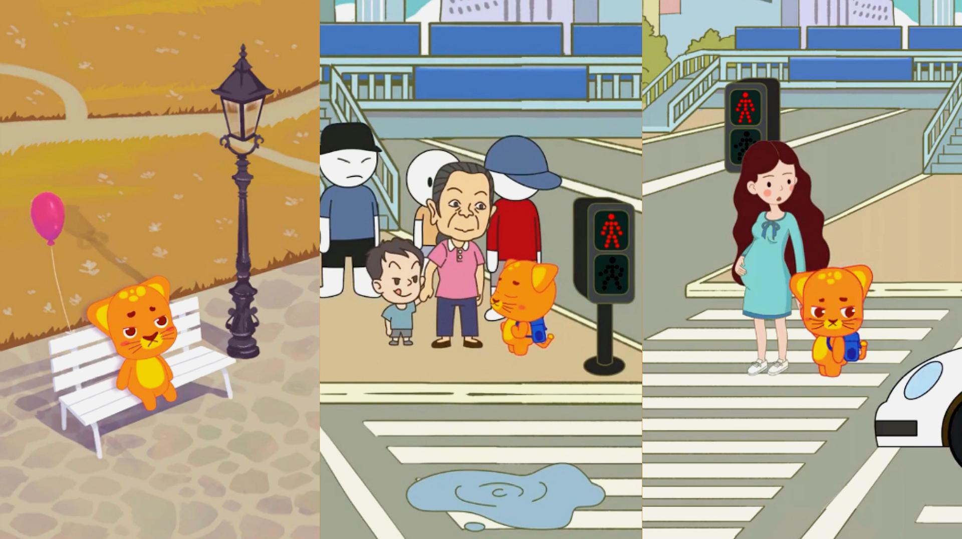 小豹搞笑动画:不遵守交通规则闯红灯的人,这次教训真深刻