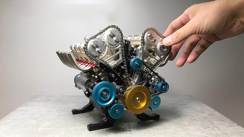 男人的玩具:组装一台V8发动机模型套件