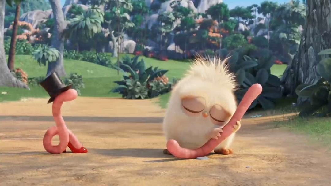 搞笑动漫:小鸡与它的虫子朋友