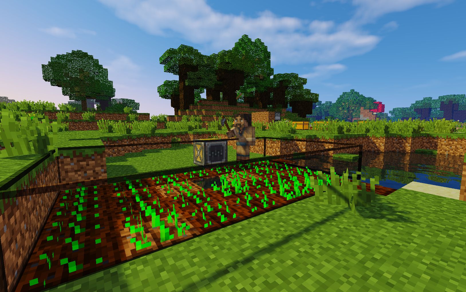 我的世界古代战争02:找到黄金,有了农场,有了第一个公民。